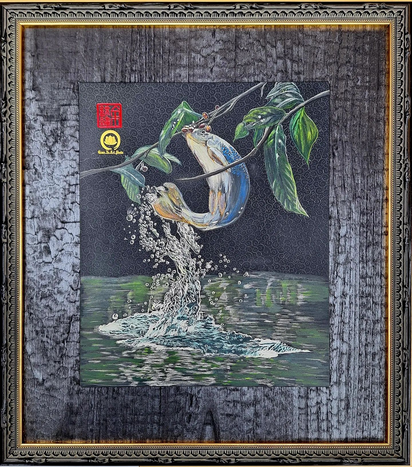 Foraging Potential Scratchboard Art - Grace Yu Art Studio